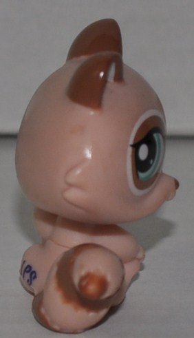 Raccoon #1409 (Brown, Blue Eyes) Littlest Pet Shop (Retired) Collector Toy - LPS Collectible Replacement Single Figure - Loose (OOP Out of Package & Print)