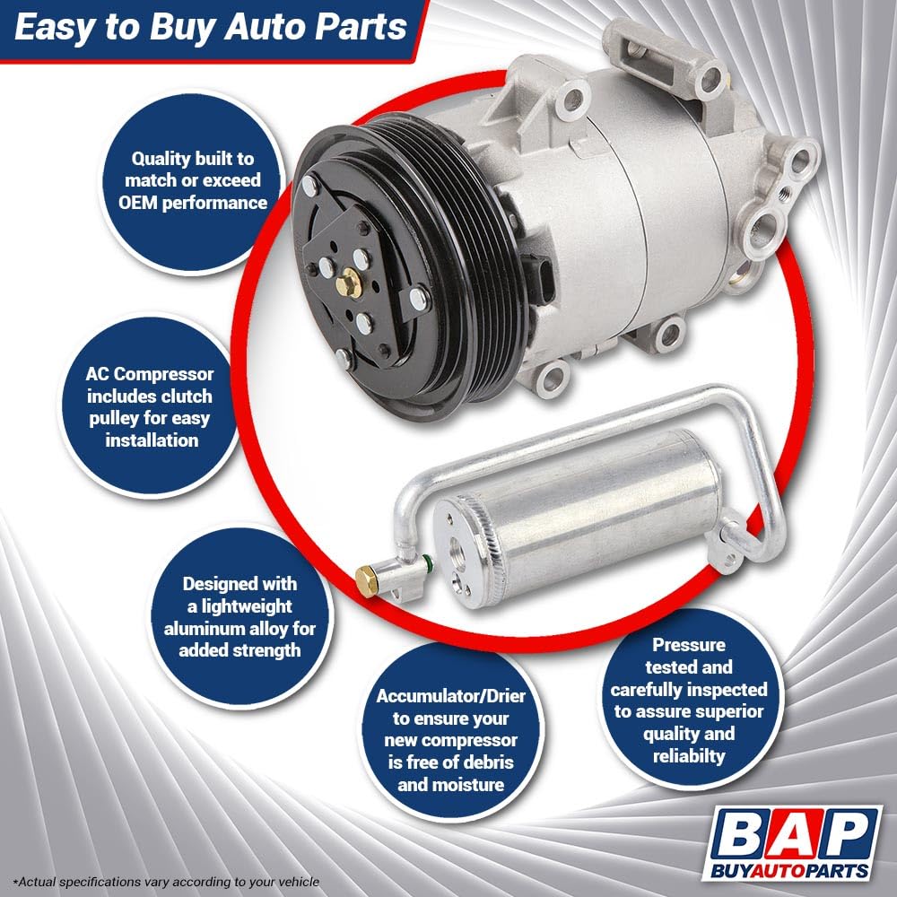 For Volvo S60 V70 S80 XC70 XC90 AC Compressor w/A/C Drier - BuyAutoParts 60-86312R2 NEW