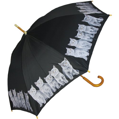 PealRa Grey Cats Umbrella