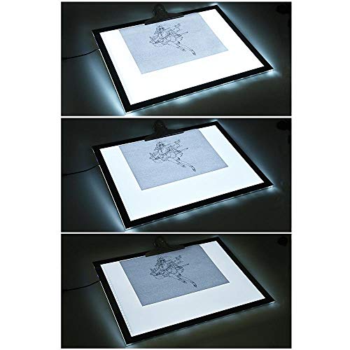 Yescom A3 LED Light Pad 17"x12" Light Box for Tracing Diamond Painting Light Board with Stand USB Power Artists Drawing Sketching Tattoo Animation