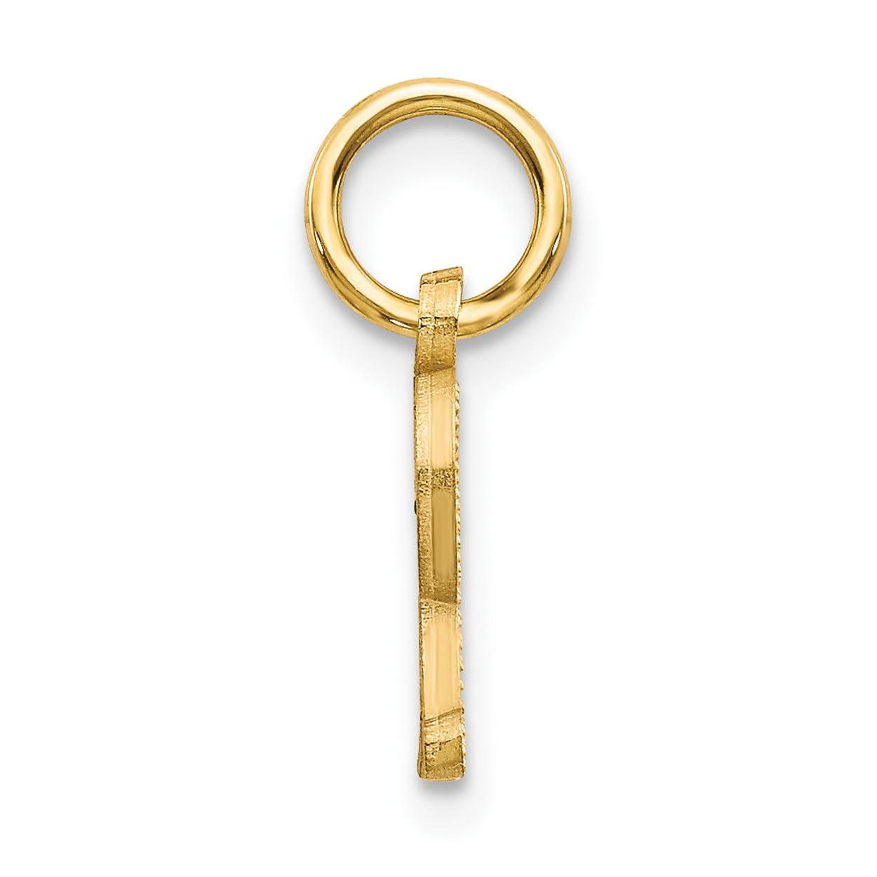 Mireval 14k Yellow Gold Initial R Charm (10 x 17 mm)
