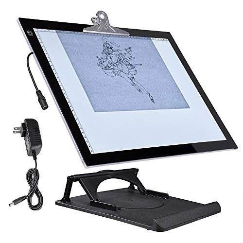 Yescom A3 LED Light Pad 17"x12" Light Box for Tracing Diamond Painting Light Board with Stand USB Power Artists Drawing Sketching Tattoo Animation