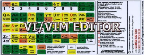 NEW VI AND VIM EDITOR KEYBOARD LABELS SHORTCUTS