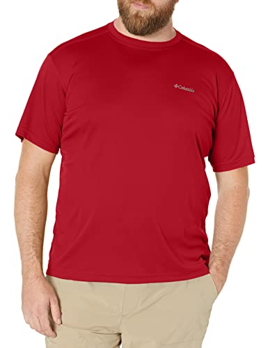 Columbia Men's Meeker Peak Short Sleeve Crew, Red Velvet, XX-Large