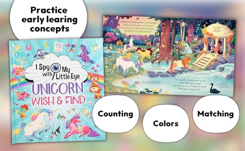 I Spy With My Little Eye Unicorn Wish & Find - Kids Search, Find, and Seek Activity Book, Ages 3, 4, 5, 6+
