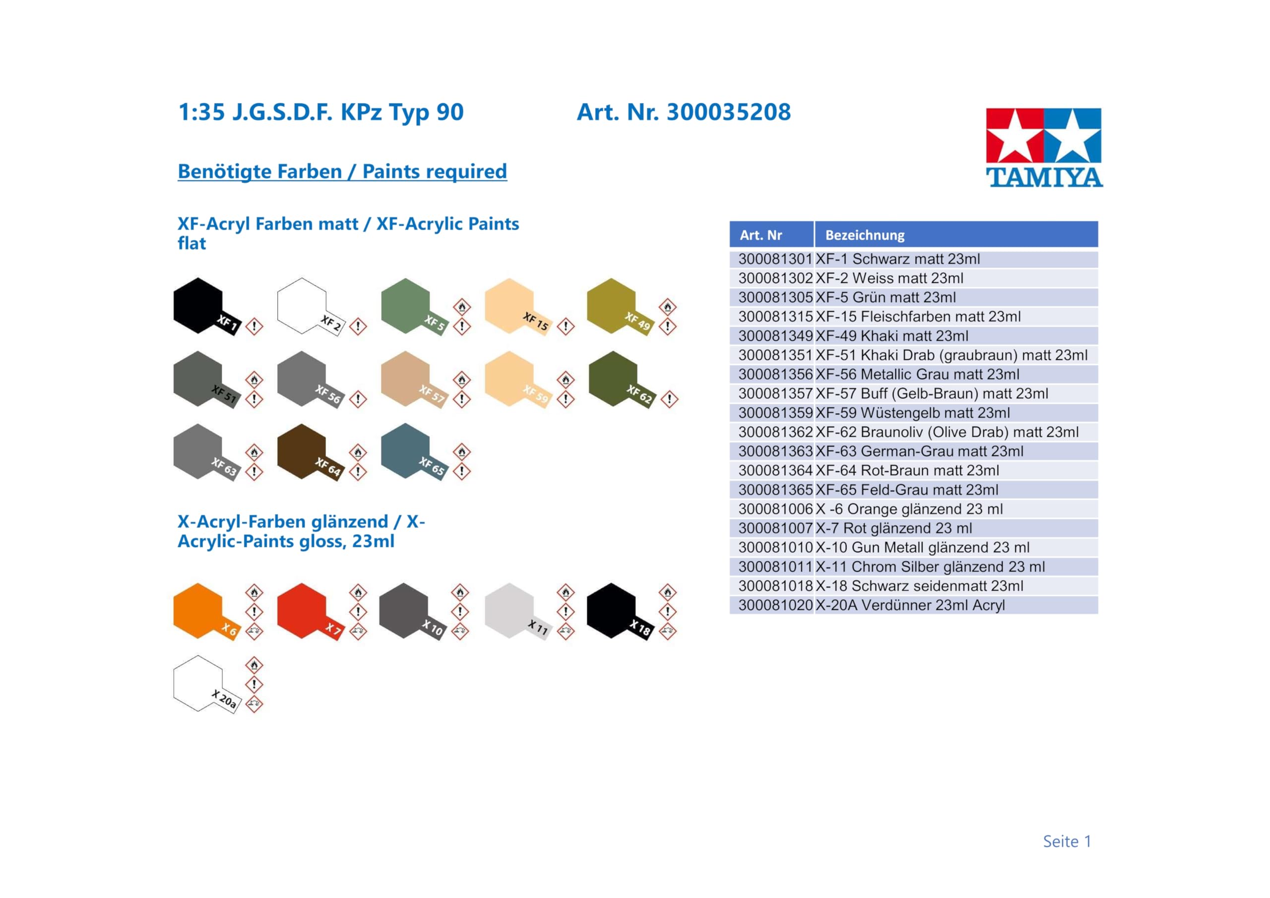 Tamiya 1/35 Type 90 Jgsdf Tank # 35208