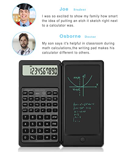 Aucanla Scientific Calculators,10-Digit LCD Display Desk Calculator with Notepad,Premium School Supplies for High School & College Students