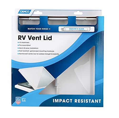 Camco White Polypropylene Camper/RV Roof Vent Lid | Ventline Pre-2008 & Elixir Since 1994 (40158)