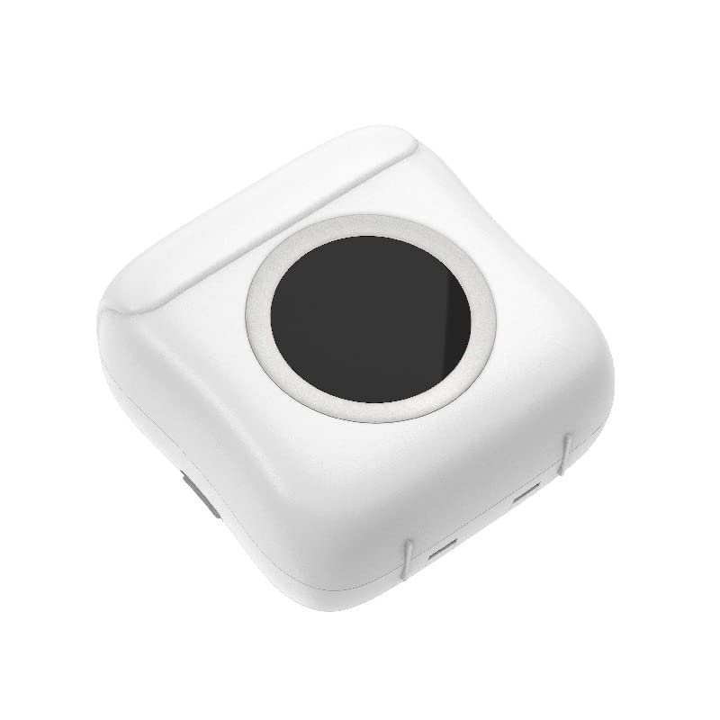 EKIDAZ Portable Printer, Mini Pocket Wireless Bluetooth Thermal Printers with Printing Paper for Smartphone, Inkless Printing for DIY Journal, Photos, Notes, Children Women Gifts (White)