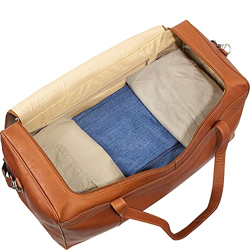 Piel Leather Traveler's Select Large Duffel Bag, Saddle, One Size