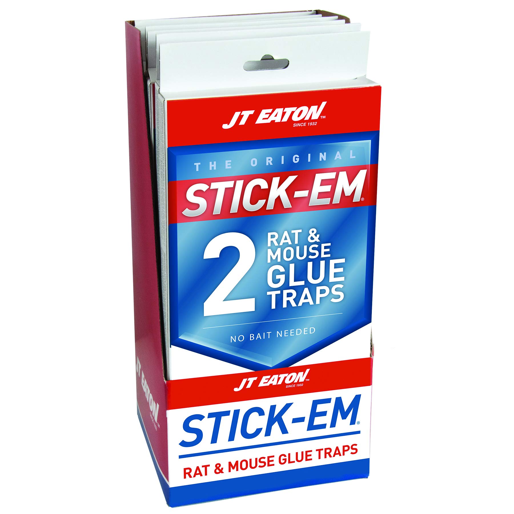 JT Eaton 155N Stick-Em Large Size Rat & Mouse Glue Trap - Reliable, Non-Toxic, and No-Mess