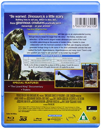 IMAX-Dinosaurs; Giants of Patagonia 3D (Blu-ray + Blu-ray 3D)