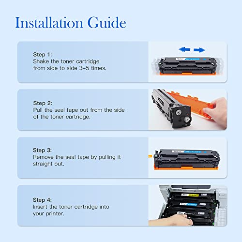 Valuetoner Remanufactured Toner Cartridge Replacement for HP 131X 131A CF210A CF211A CF212A CF213A for Laserjet Pro 200 Color M251nw M251n MFP M276nw MFP M276n Printer (Black,Cyan,Magenta,Yellow)