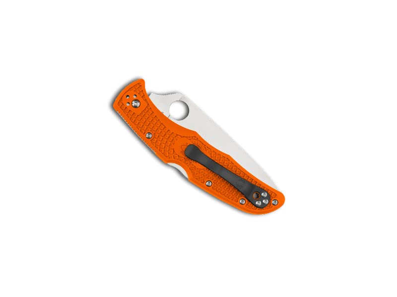 Spyderco Endura 4 Lightweight Signature Knife with 3.80" VG-10 Steel Blade and Orange FRN Handle - PlainEdge - C10FPOR