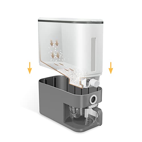 SEE SPRING 25 Lbs Rice Dispenser, Rice Container Storage with Lid, Cereal Dispenser Countertop Bin, Kitchen Storage Organizer for Dry Food Flour