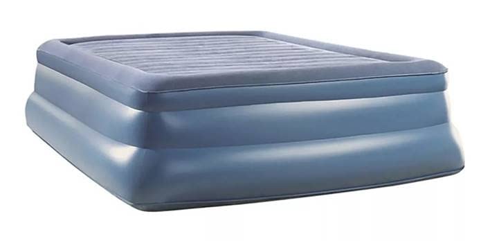 Simmons Beautyrest Sky Rise Pillow Top Inflatable Air Mattress: Raised-Profile Air Bed with External Pump, Queen