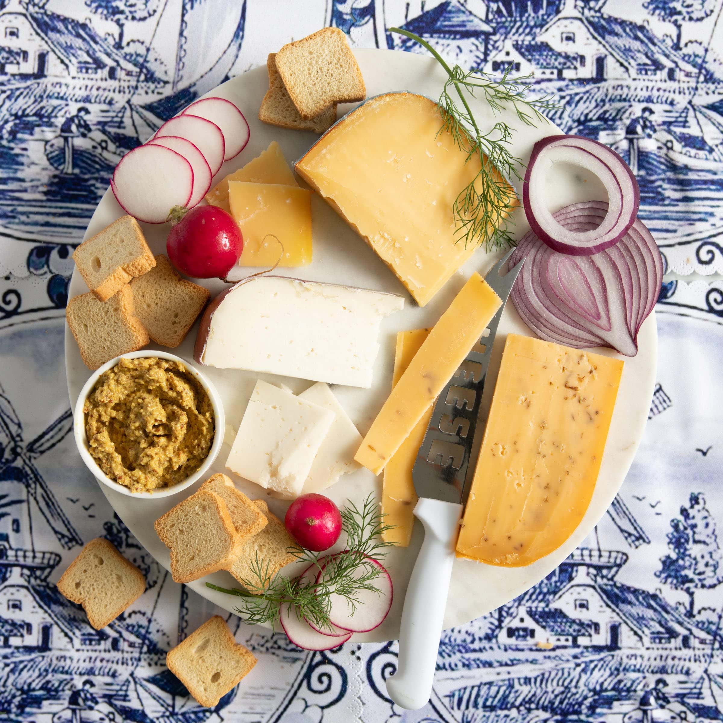 igourmet Dutch Classic Gourmet Gift Basket - Filled with Gouda, Dorothea and Leyden Cheeses, Dutch Mustard, Crackers, Tea, Chocolate, and Waffles