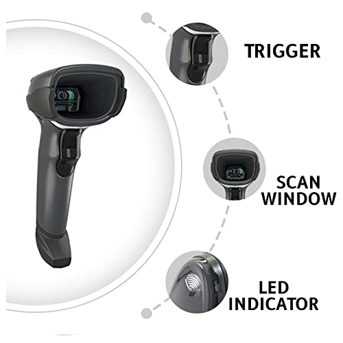 Zebra DS4608-SR Standard Range 1D 2D Handheld Barcode Scanner QR Wired USB Imager Black Corded Screen Code Reader for POS System - JTTANDS