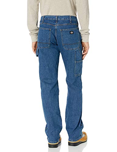 Dickies mens Flex Carpenter Denim Jeans, Stonewashed Indigo Blue, 32W x 32L US