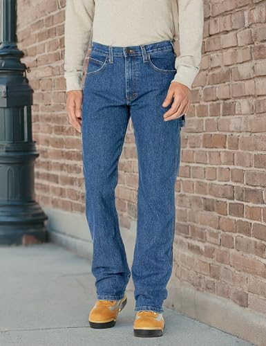 Dickies mens Flex Carpenter Denim Jeans, Stonewashed Indigo Blue, 32W x 32L US