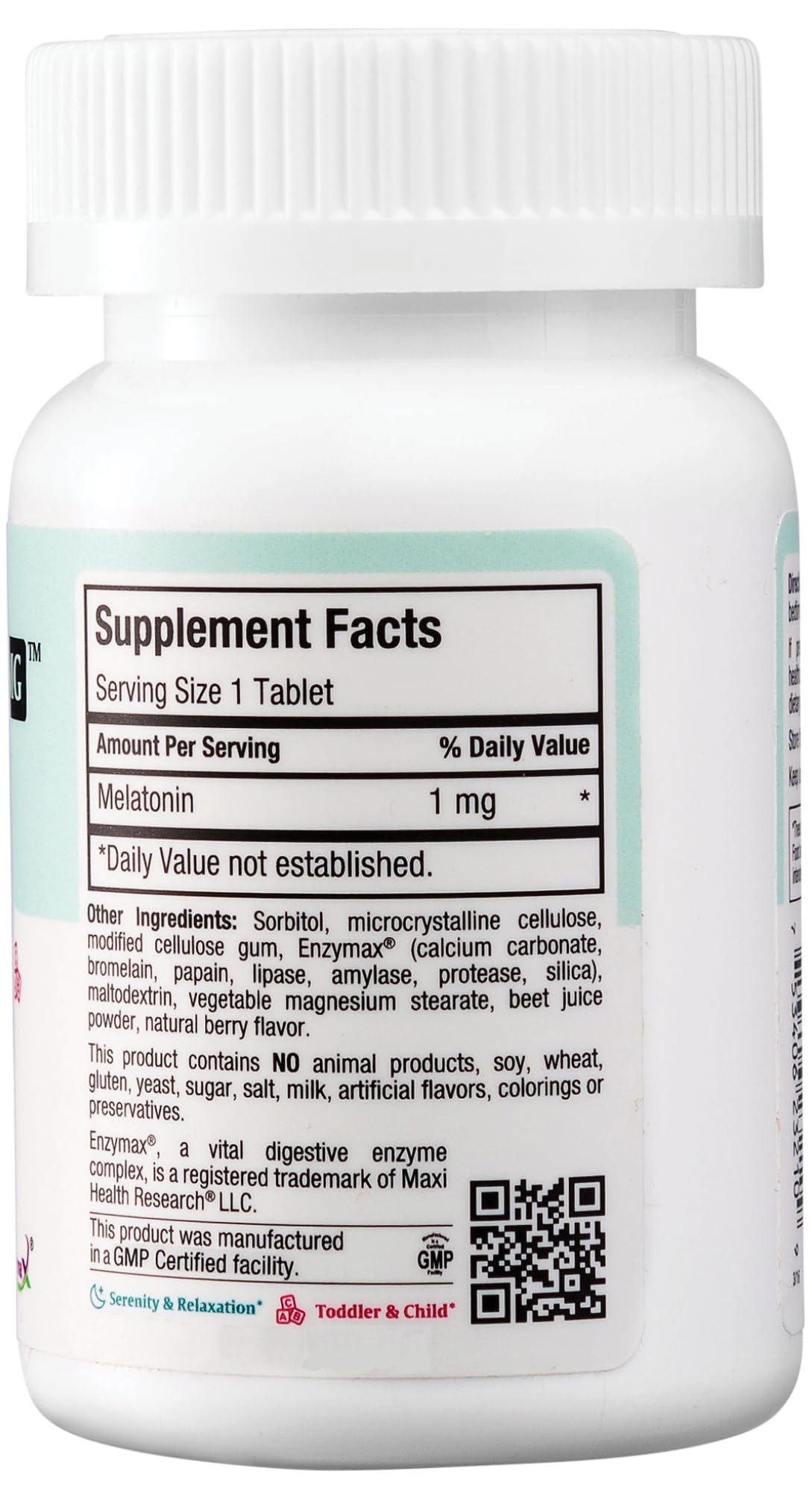 Chewable Melatonin, Kosher Berry Flavor, 1mg Melatonin for Adults or Teens, Natural Aid for Adults, Melatonin Chewables Alternative to Melatonin Gummies Higher 1 mg Dose, Maxi Health (100 Count)