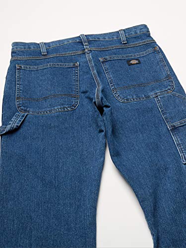 Dickies mens Flex Carpenter Denim Jeans, Stonewashed Indigo Blue, 32W x 32L US