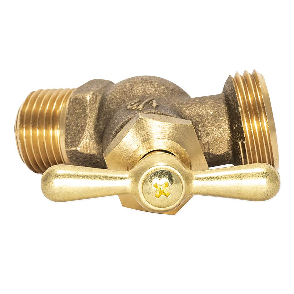 Eastman Male No-Kink Hose Bibb, 1/2 Inch MIP Connection, Brass Plumbing Fitting, 20205