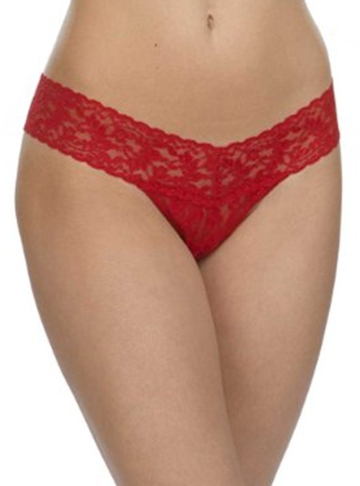 hanky panky, Signature Lace Original Rise Thong, One Size (4-14), Red