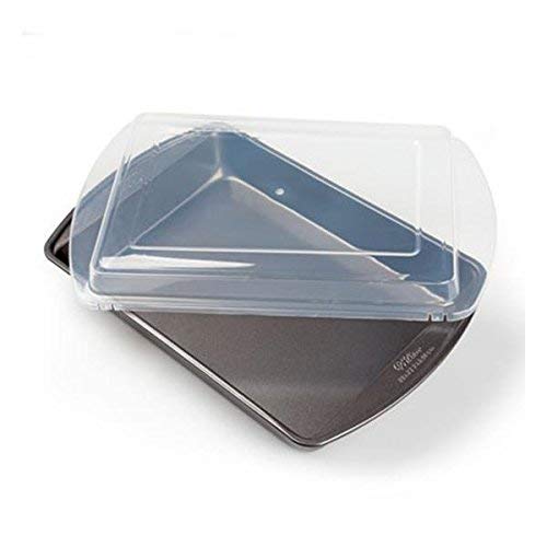Wilton Perfect Results Premium Non-Stick Bakeware Oblong Cake Pan, Easy Snap On/Off Cover for Maximum Protection, 13 by 9-Inch