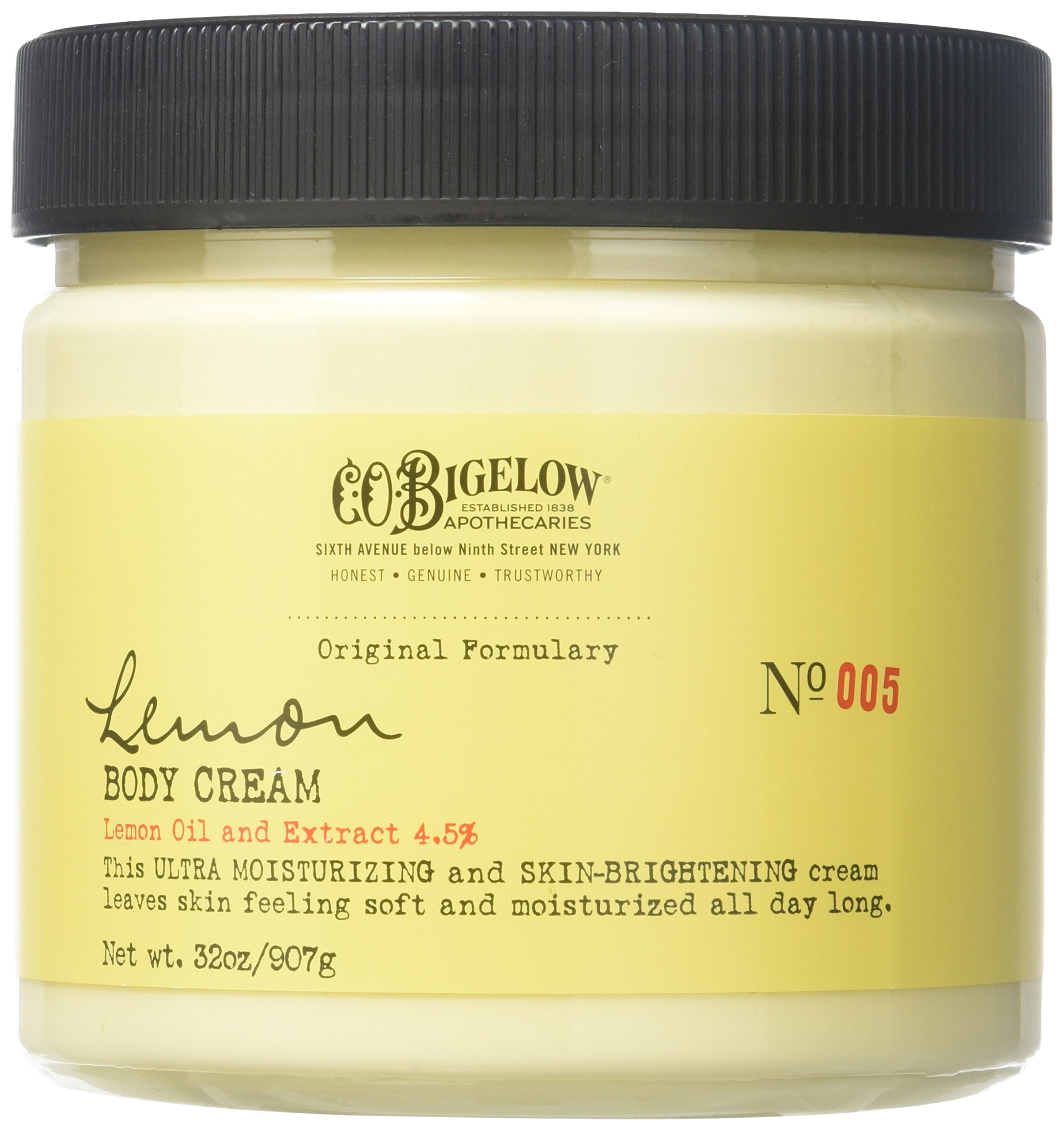 C.O. Bigelow Lemon Body Cream -Limited Edition Jumbo Jar 32 ounces