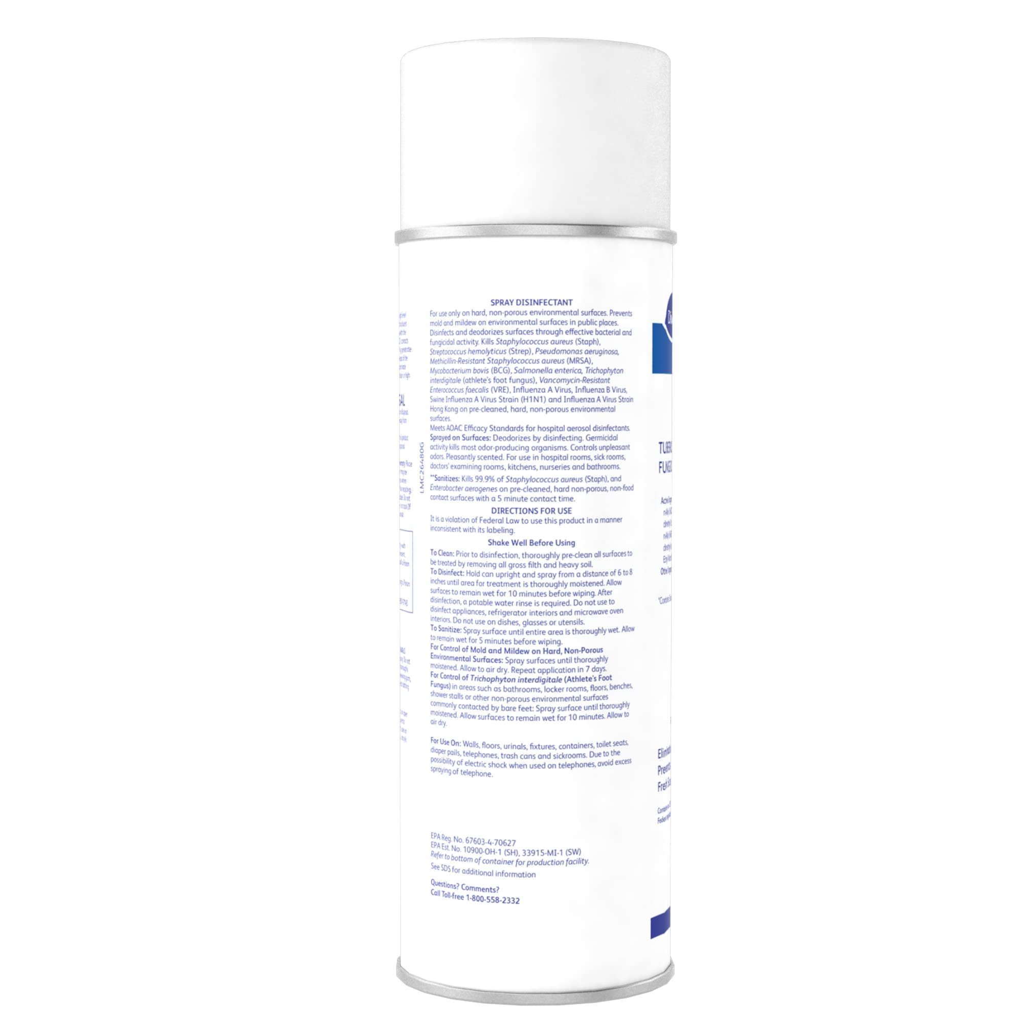 Diversey 04832 End Bac II Spray Disinfectant, Eliminates Odors & Prevents Mold & Mildew, Fresh Scent, Aerosol, 15-Ounce (Pack of 12)