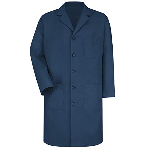 Red Kap mens Exterior Pocket Original Medical Lab Coat, Navy, 50 US
