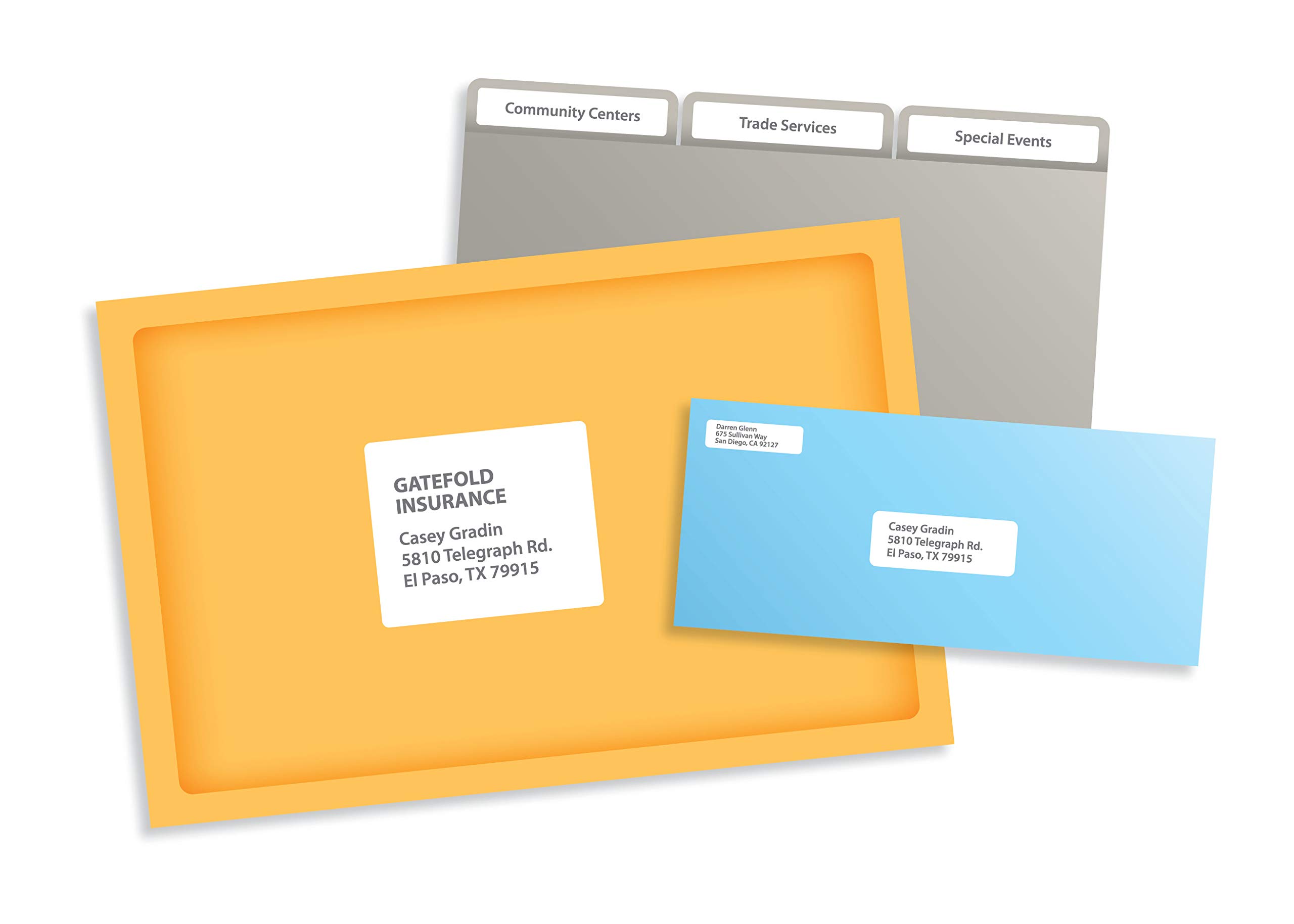 PRES-a-ply Laser Address Labels, 1 x 2-5/8, White, 3000/Box