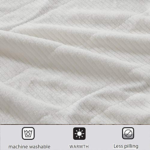 Beautyrest Electric Blanket Luxurious Micro Fleece Ultra Soft Ribbed Textured, Cozy and Snuggly Cover for Cold Weather, Fast Heating, Auto Shut Off, 20 Level Heat Setting Controller, King, Ivory