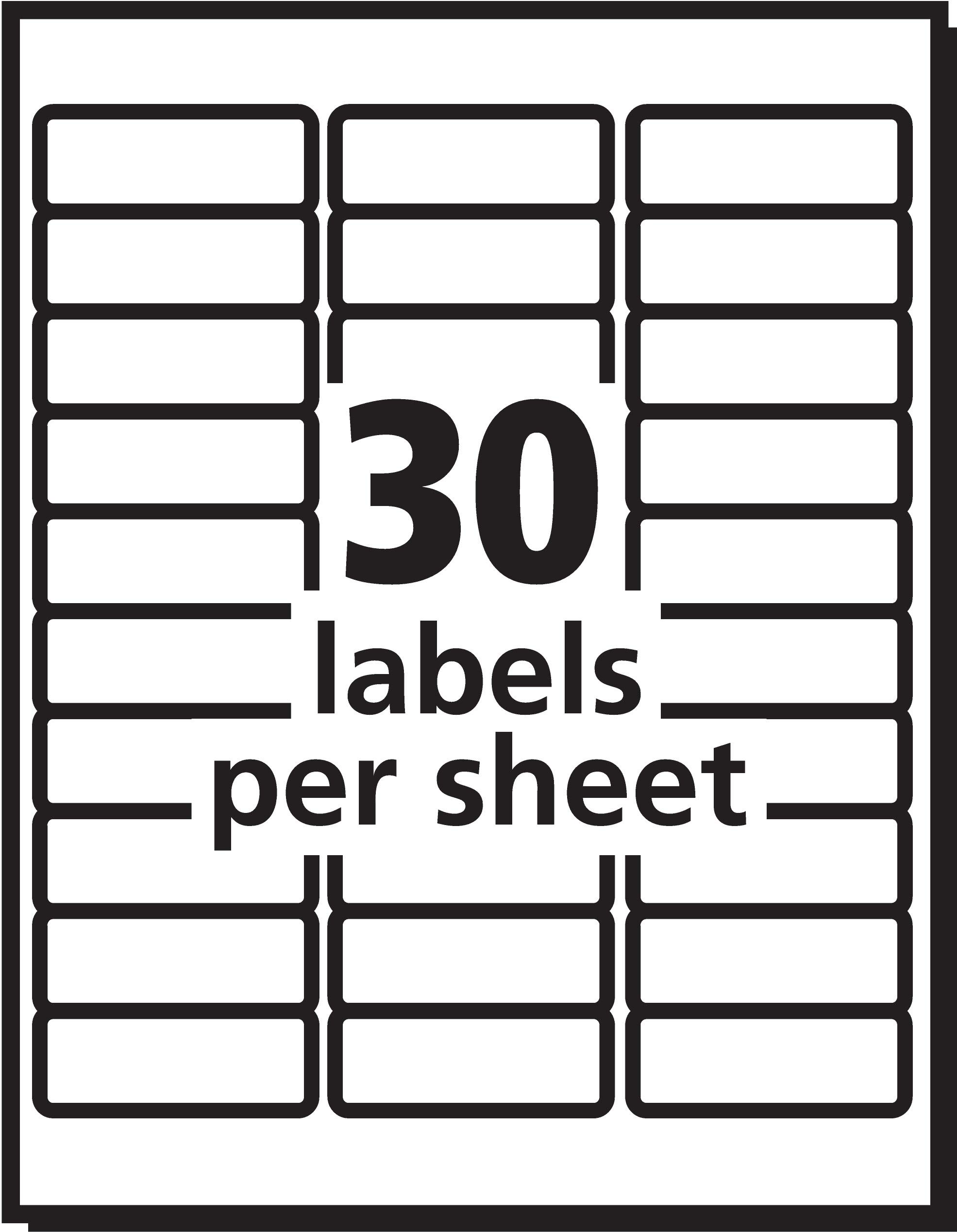 PRES-a-ply Laser Address Labels, 1 x 2-5/8, White, 3000/Box