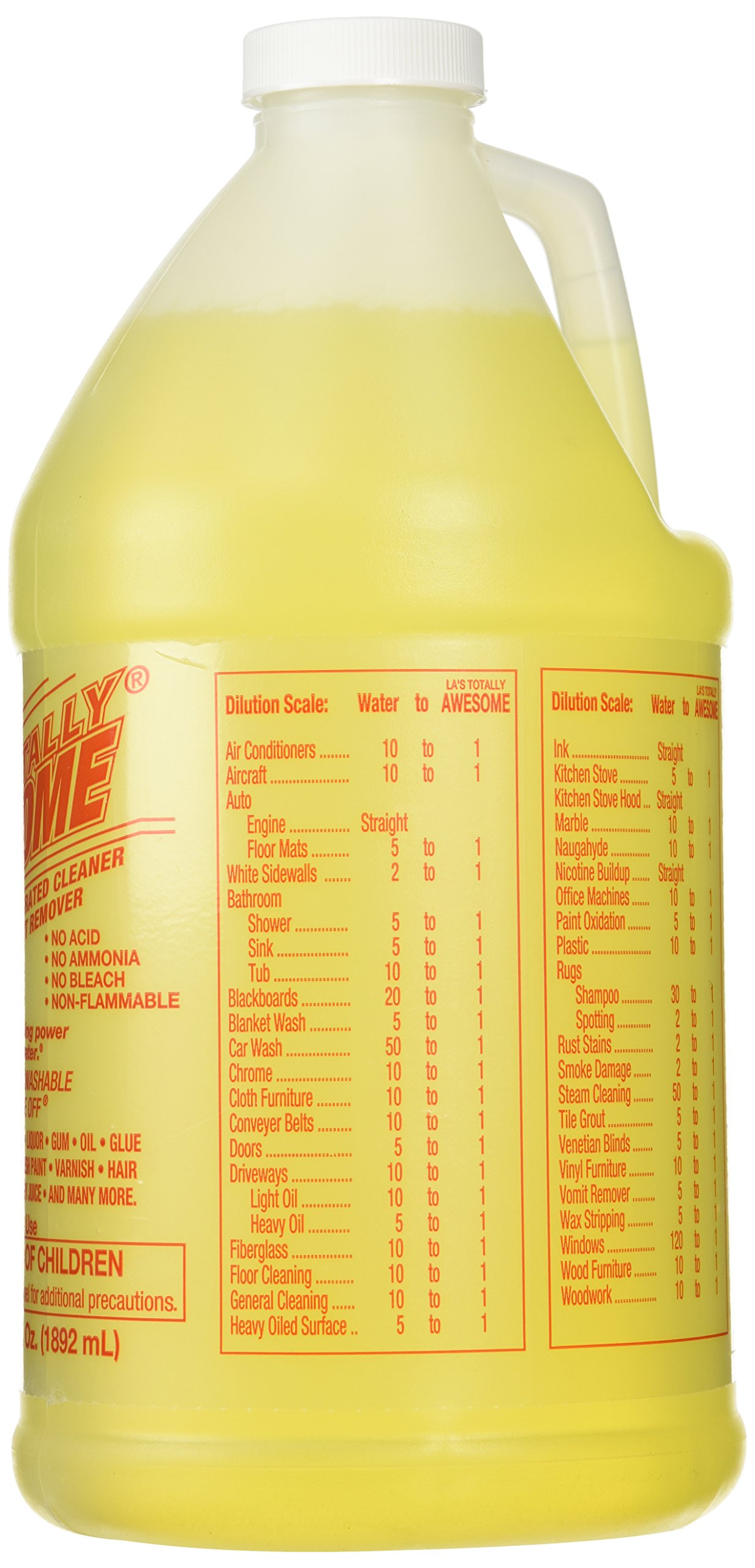 La's Totally Awesome All Purpose Cleaner, 64 oz, Mega Cleaner - Yellow…