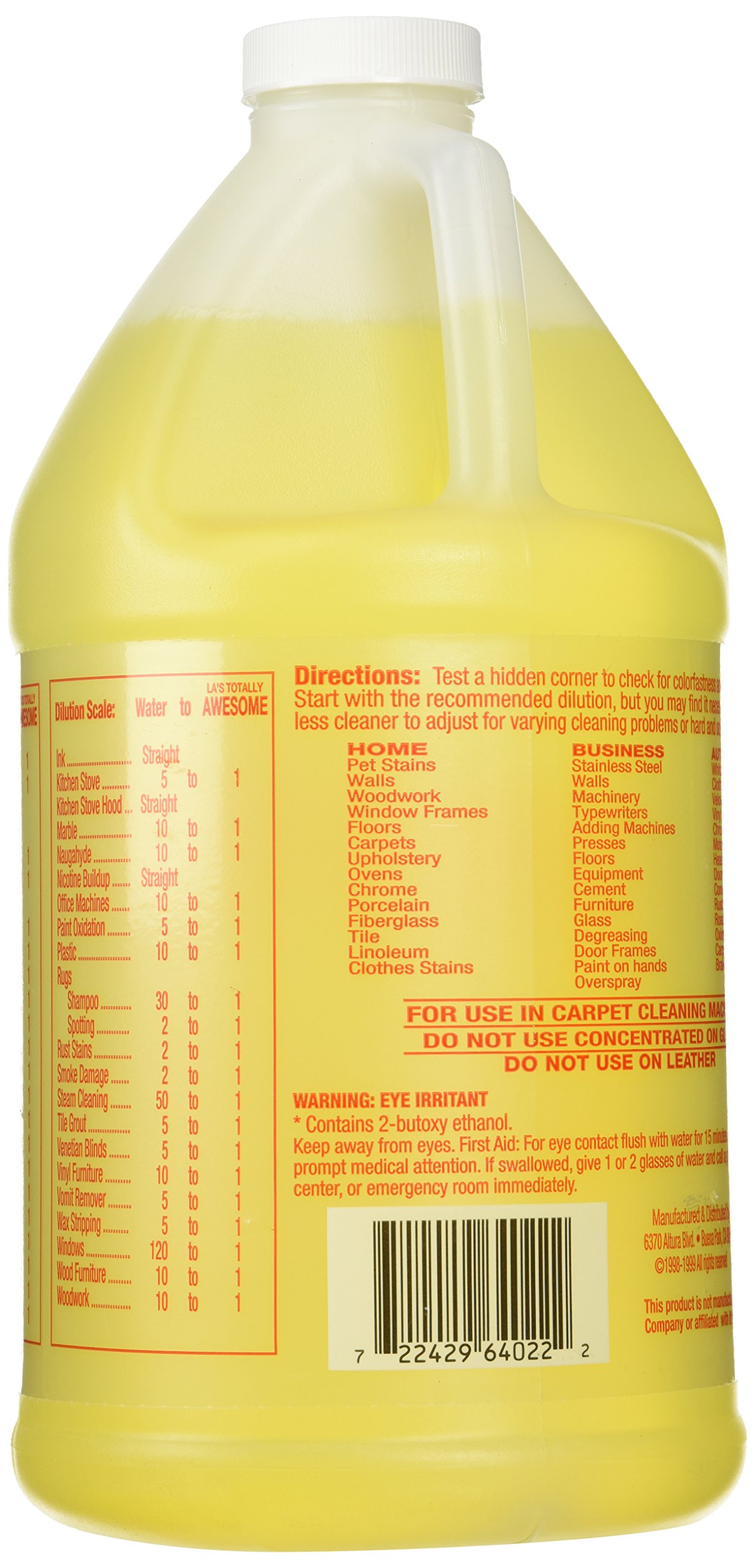 La's Totally Awesome All Purpose Cleaner, 64 oz, Mega Cleaner - Yellow…