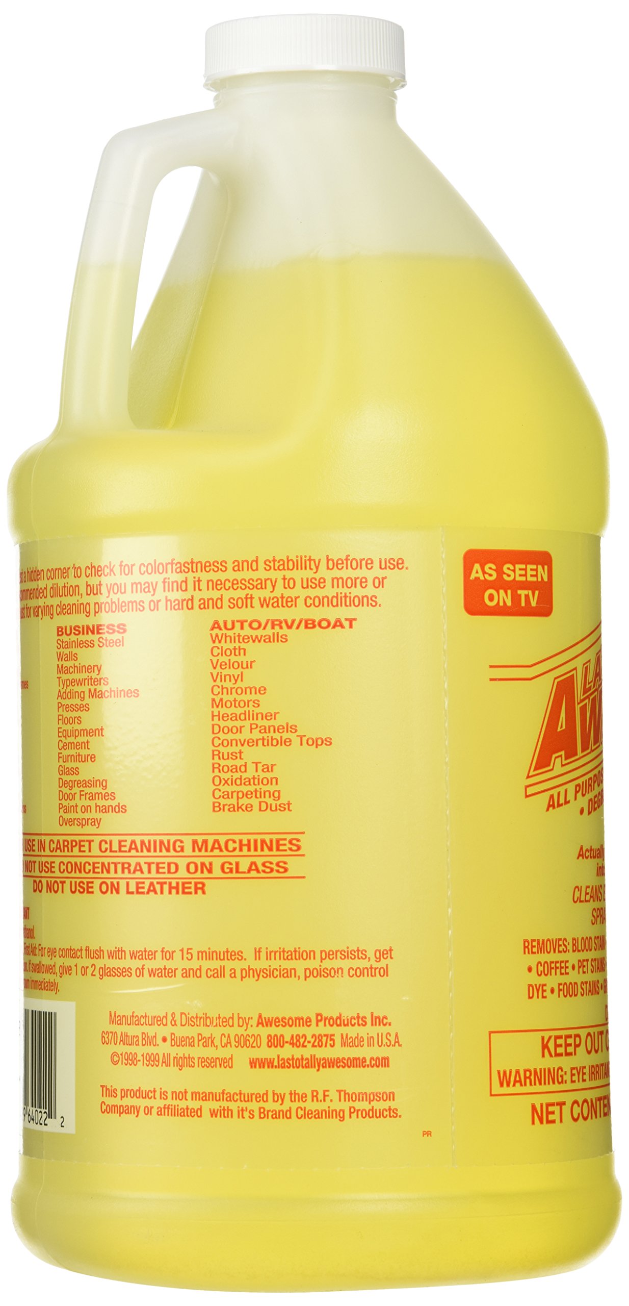 La's Totally Awesome All Purpose Cleaner, 64 oz, Mega Cleaner - Yellow…