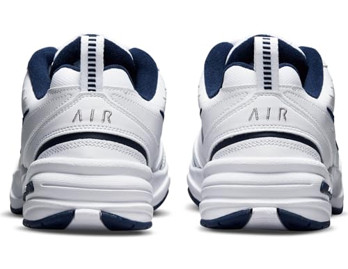 Nike Men's Air Monarch IV Cross Trainer, White/Metallic Silver, 10 X-Wide