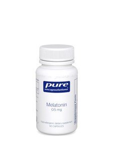 Pure Encapsulations Melatonin 0.5 mg - Natural Sleep Helper for Bedtime - Regulates Sleep-Wake Cycle - 0.5 mg Melatonin - Vegan & Non-GMO - 60 Capsules