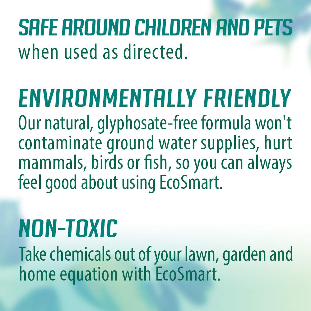 EcoSmart Natural, Glyphosate-Free Weed and Grass Killer Ready-to-Use Spray Formula for Lawns, Patios, Driveways and Pavers, 24 Ounce Bottle