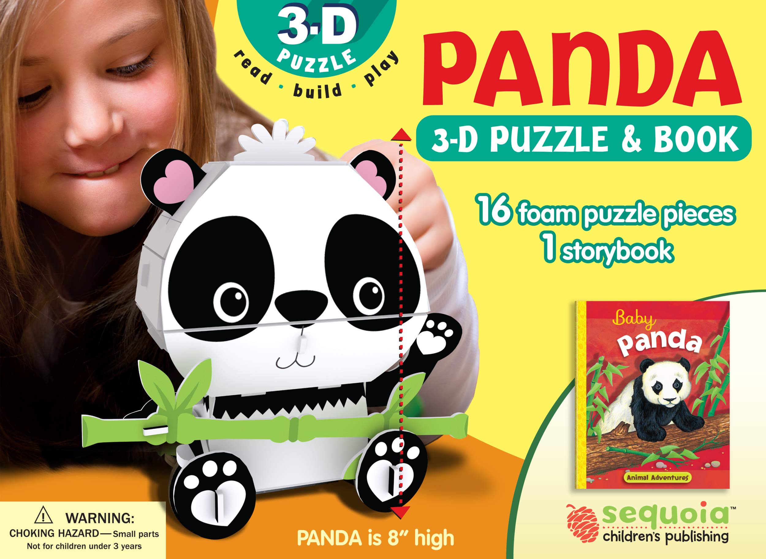 Panda 3-D Puzzle & Baby Panda Book Set