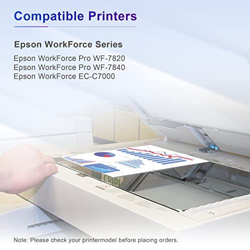 Vinker 812XL Remanufactured Ink Cartridge Replacement for Epson 812XL Ink Cartridges Combo Pack T812XL 812 T812 for Workforce Pro WF-7820 WF-7840 EC-C7000 Printer (4 Pack)