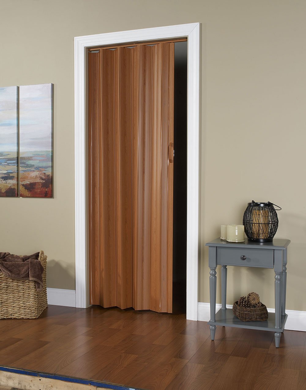 LTL Home Products VS3280FL Via Accordion Folding Door, 24-36 x 80 Inches, Fruitwood