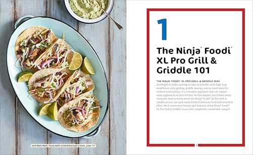 Ninja Foodi XL Pro Grill & Griddle Cookbook for Beginners: 75 Recipes to Grill, Sear, BBQ, Griddle, and Crisp (Ninja Cookbooks)