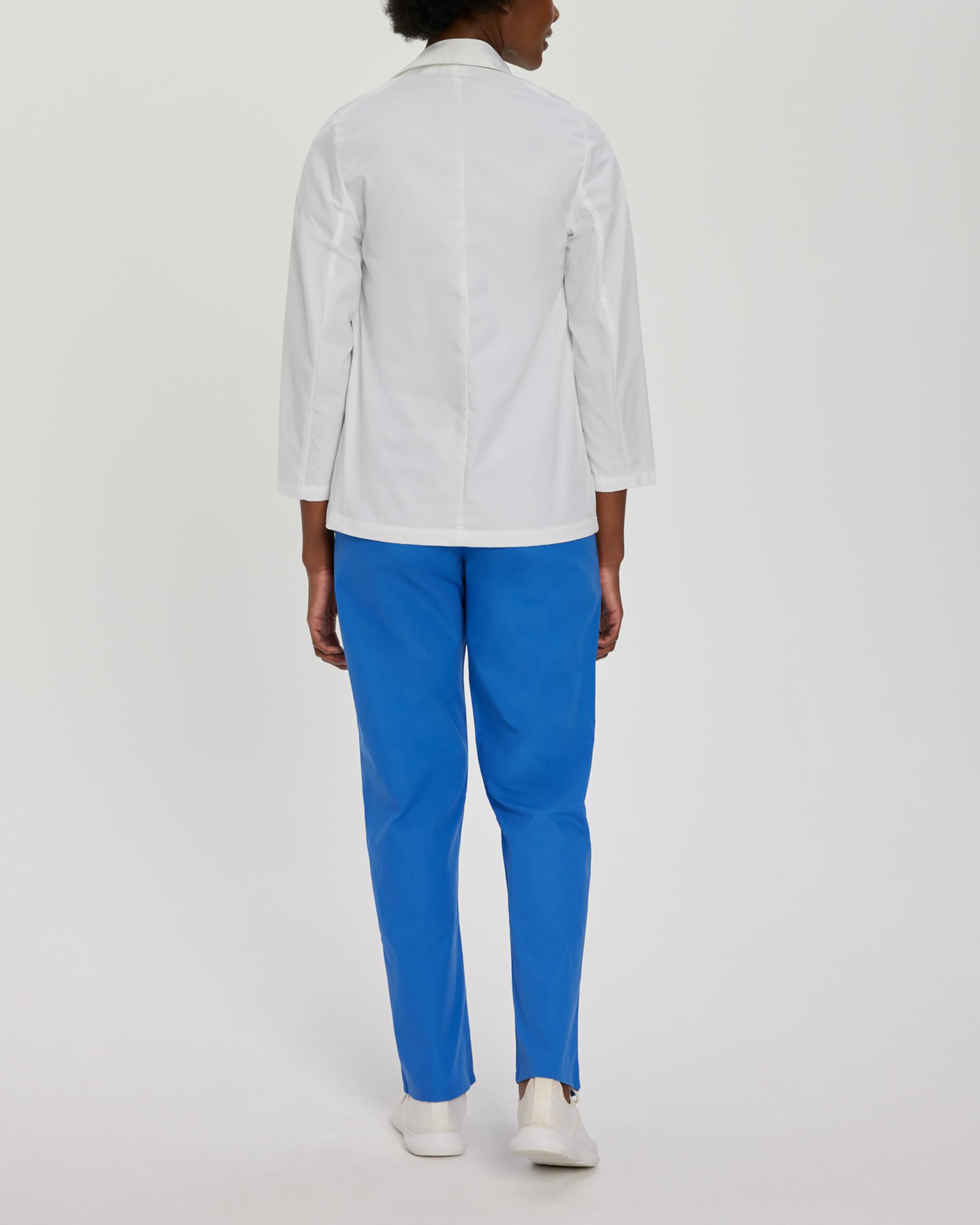 Landau Relaxed Fit 5-Pocket 3-Button Consultation Scrub Jacket for Women 3230 White 40