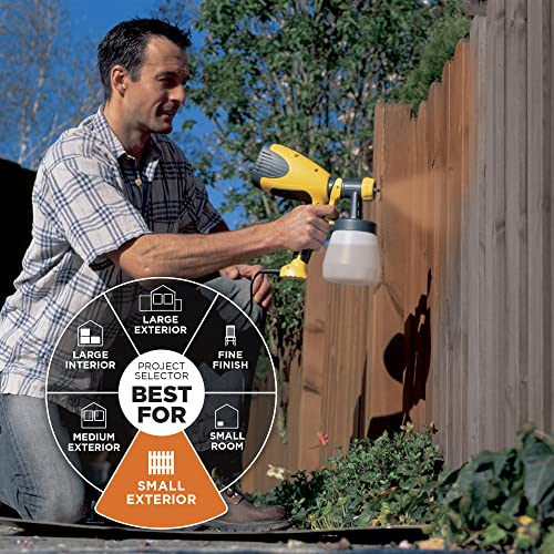 Wagner Spraytech 0518080 Control Spray Max HVLP Paint or Stain Sprayer, Complete Adjustability for Decks, Cabinets, Furniture and Woodworking, Extra Container Included, Yellow/Black