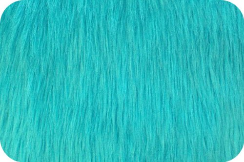 60'' Wide Faux Fur Luxury Shag Turqouise Fabric By the Yard
