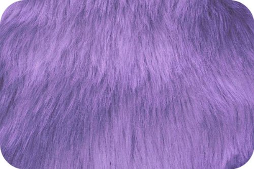 60'' Wide Faux Fur Luxury Shag Lavender Fabric By the Yard