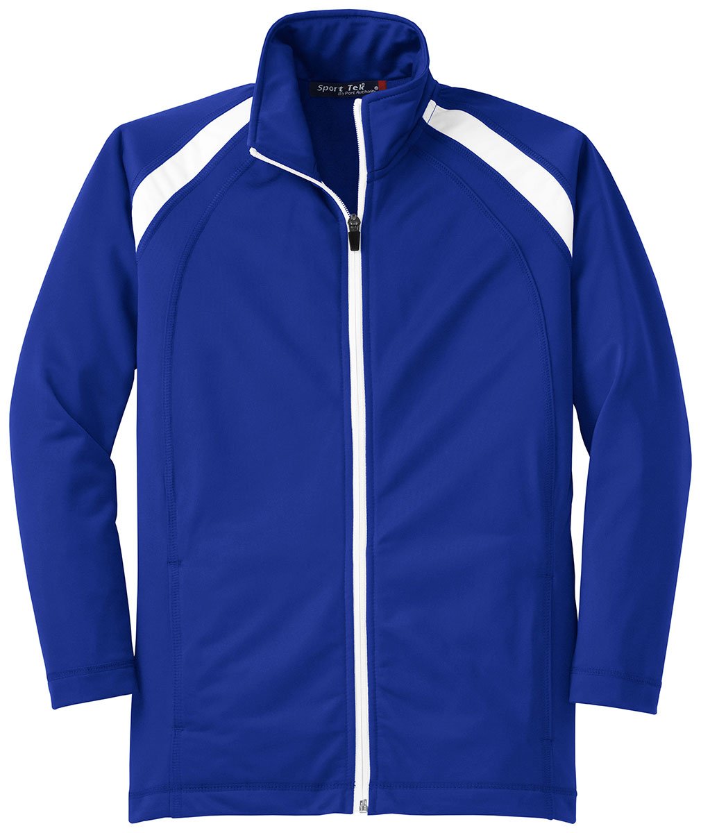 SPORT-TEK YST90 Youth Tricot Track Jacket - True Red/White - M